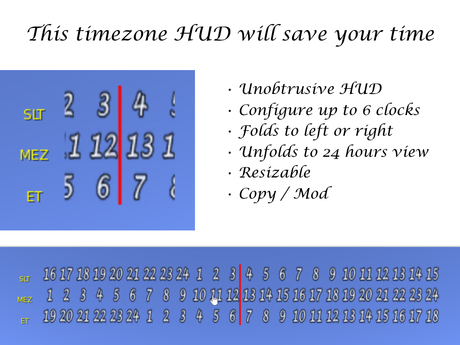 Second Life Marketplace - Timezone Clock HUD