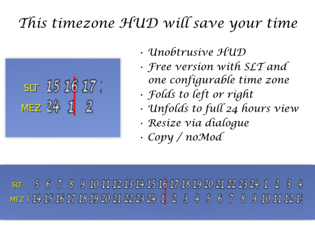 Second Life Marketplace - Timezone Clock HUD - free version