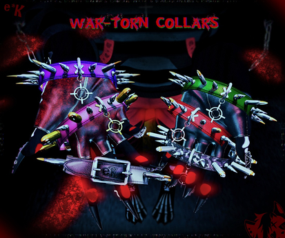 Second Life Marketplace - e*K War-Torn Collars