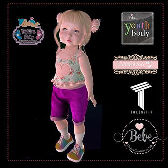Second Life Marketplace - ::FB:: Heart Tank Top Rose {TD, Bebe, Youth ...