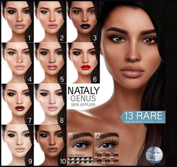Second Life Marketplace - 09 GENUS Skin Applier /NATALY - CHAMPAGNE ...