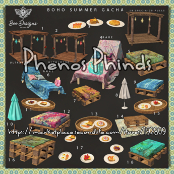 Second Life Marketplace - Bee Designs Boho Summer Gacha 5