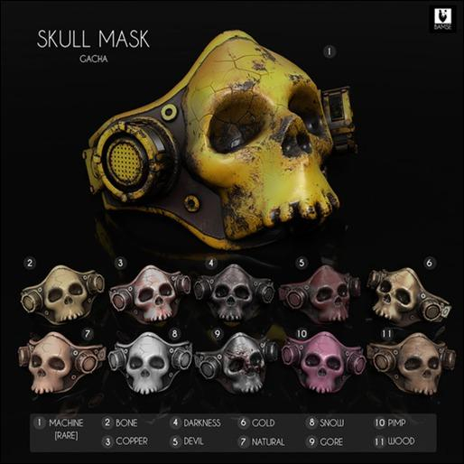 Second Life Marketplace - :BAMSE: Skull Mask - Natural