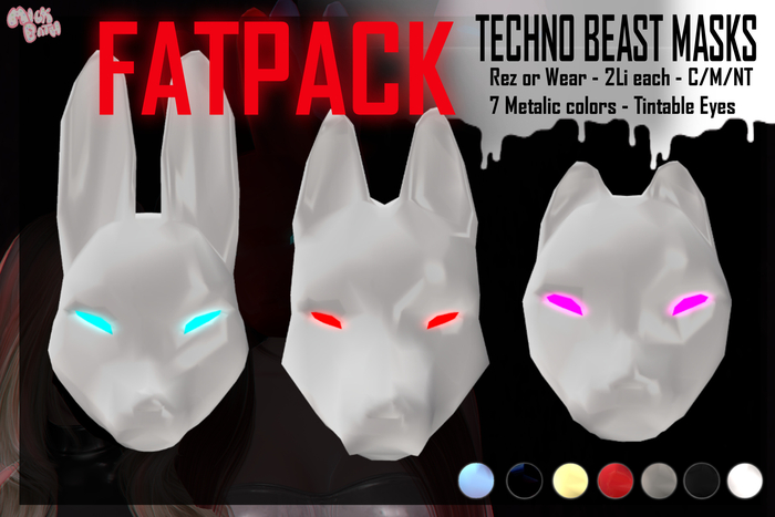 Second Life Marketplace - [:MB:] Techno Beast Mask FATPACK