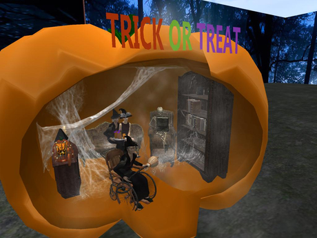 Second Life Marketplace - Halloween witch Pumpkin House- Candy giver -Box