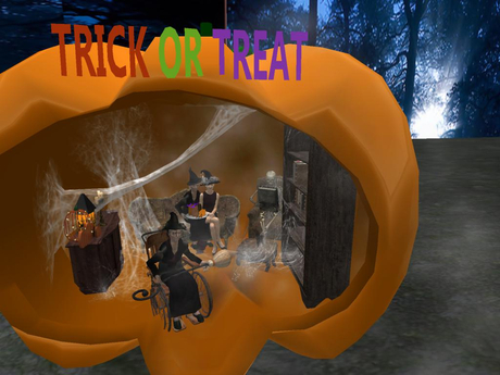Second Life Marketplace - Halloween witch Pumpkin House- Candy giver -Box
