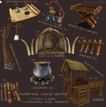 Second Life Marketplace - 03 Medieval camp Gacha - barrier 2