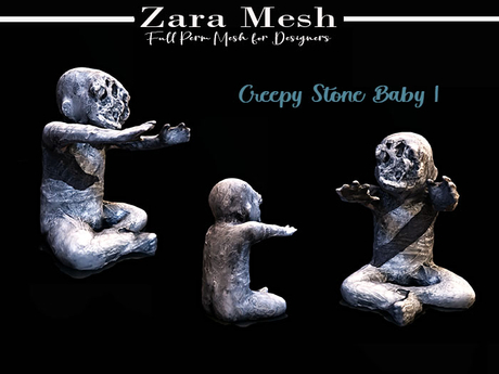 Second Life Marketplace - Zara Mesh - Horror - Creepy Stone Baby 1 ...