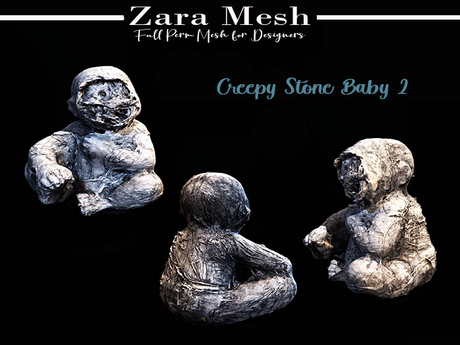 Second Life Marketplace - Zara Mesh - Horror - Creepy Stone Baby 2 ...