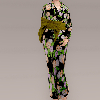 Second Life Marketplace - [[PS]] Yukata Asagao [Black]