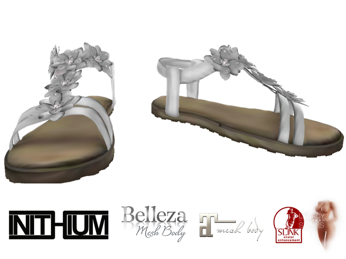 Second Life Marketplace - White Sandals with Diamonds