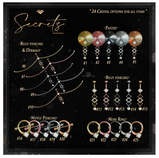 Second Life Marketplace - - Secrets - Kendal Nose Piercing - Boxed - 25