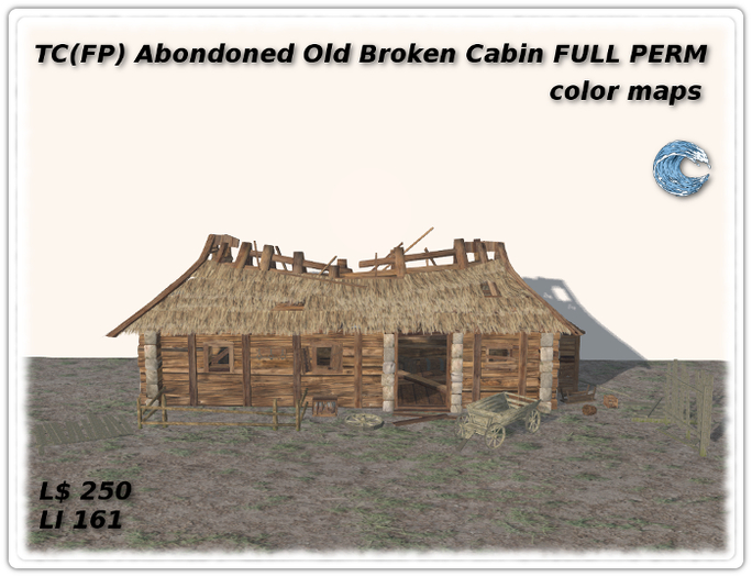 Second Life Marketplace - Abandoned Old Broken Cabin FULL PERM
