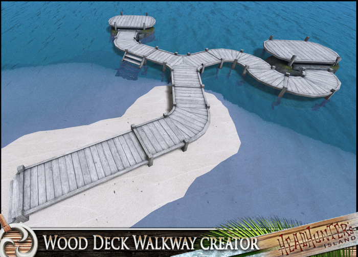 Second Life Marketplace - HeadHunter's Island - Wood Deck walkway ...