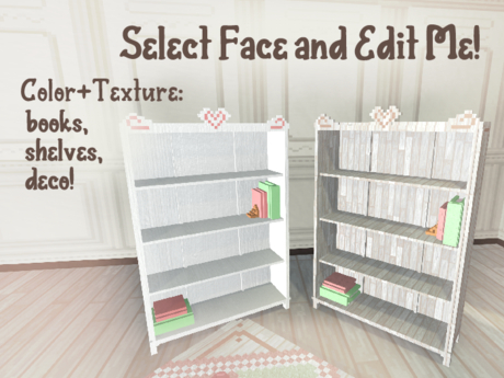 Second Life Marketplace - Voxel Heart Bookshelf