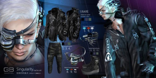 Second Life Marketplace - 2.::GB::Neo Headgear ( resize) Blue light