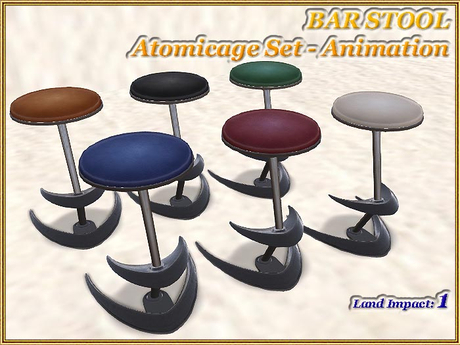 Second Life Marketplace - BAR STOOL - Atomicage Set - Animation (1 LI ...