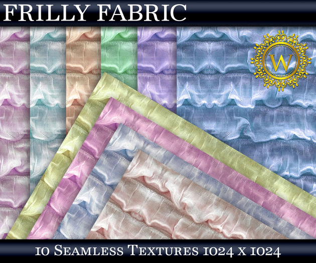 Second Life Marketplace - Frilly Fabric 10 Seamless Textures - WonderWall