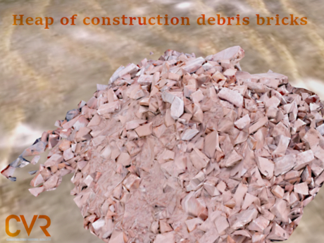 Second Life Marketplace - CVR Heap of Construction Debris Bricks box