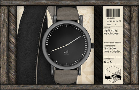 Second Life Marketplace - Kari - Triple strap watch - Grey