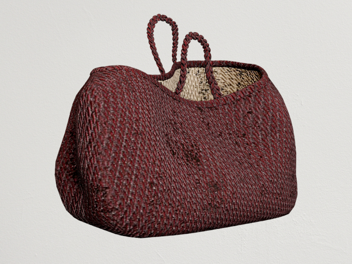 Second Life Marketplace - Nutmeg. Rattan Tote Carry, Red