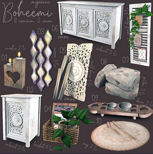 Second Life Marketplace - 09 BOHEEMI GACHA - table decor