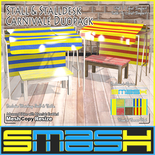 Second Life Marketplace - SMASH - Stall & Stalldesk Carnivale (Duopack)