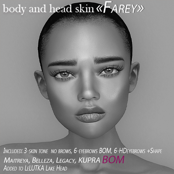 Second Life Marketplace - M&I "Farey" Skin TAN/DARK LELUTKA EVO DEMO