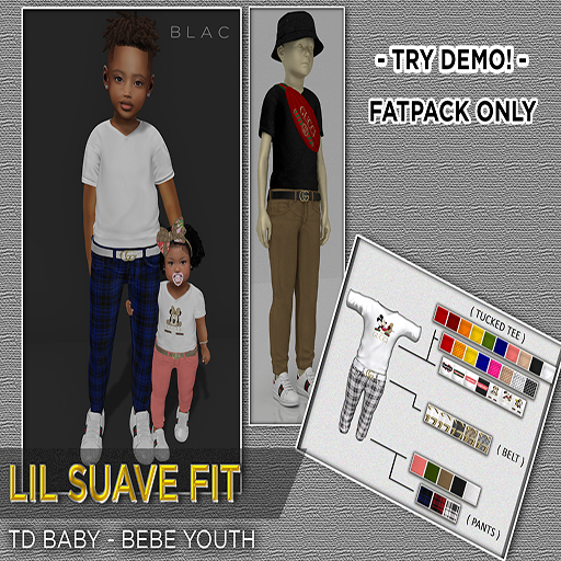 Second Life Marketplace - [ZB]\\\-LIL SUAVE OUTFIT FATPACK