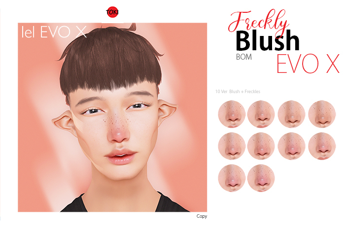 Second Life Marketplace - ::TOKI:: Freckly Blush ::lel Evo X BOM::