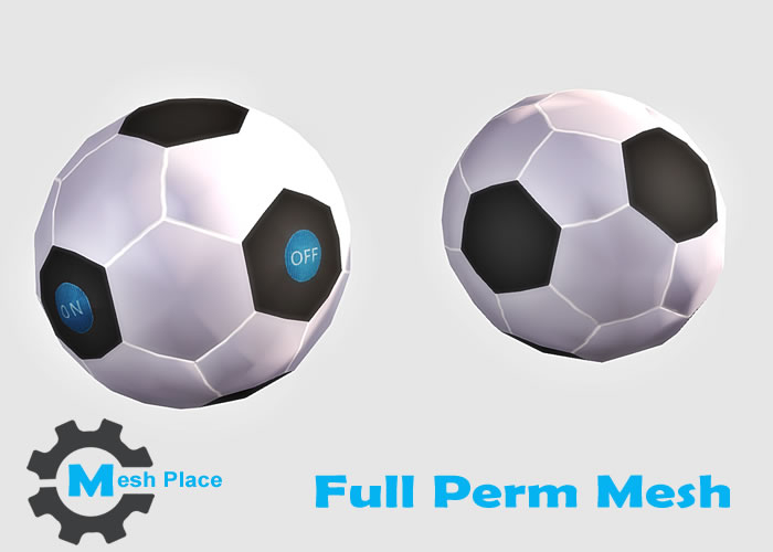 Second Life Marketplace - Mesh Place - Soccer Ball Toy - Full Perm Mesh