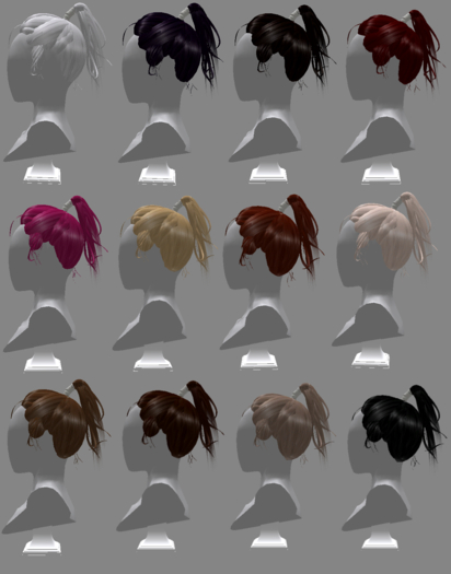 Second Life Marketplace - Bandage Tied Up Ponytail Full Hairs