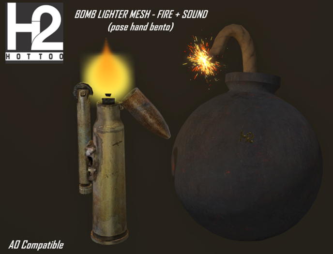 Second Life Marketplace - H2 - BOMB LIGHTER MESH - FIRE + SOUND(pose ...