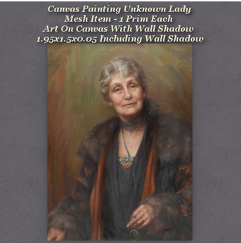Second Life Marketplace - Canvas Painting Unknown Lady