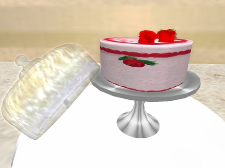 Second Life Marketplace - Happy Valentine Cake,Click lid to open/close ...