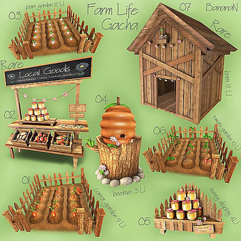 Second Life Marketplace - 03 Farm Life gacha - plant garden