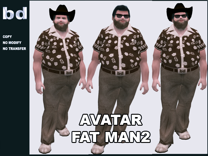 Second Life Marketplace - [bd] AVATAR FAT MAN2 UNPACK