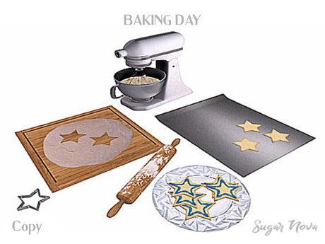 Second Life Marketplace - SN - Christmas Cookies Baking Day Clutter