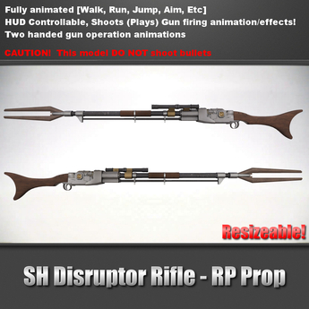 Second Life Marketplace - SH RP Prop Gun - Disruptor Rifle