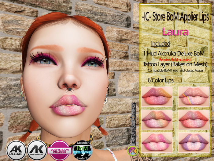 Second Life Marketplace - -IC- Store BoM/Applier Lips (Laura) !!! ADDME