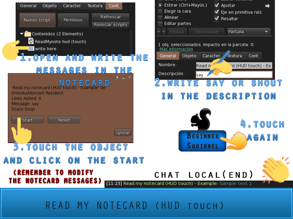 Second Life Marketplace - Read my notecard (HUD touch)