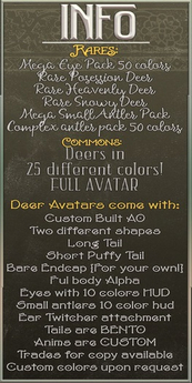 Second Life Marketplace - :[P]:- Deera Gatcha:// Redd - Deer Avatar