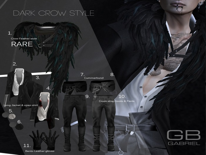 Second Life Marketplace - .::GB:: Dark Crow Style - Complete Fatpack