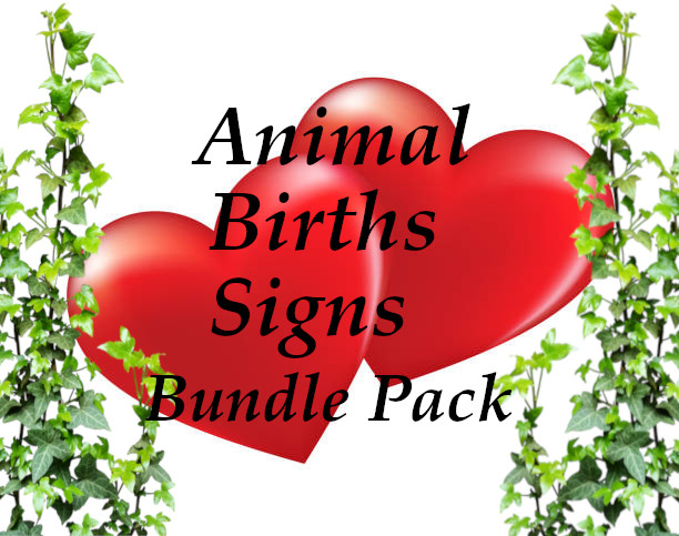 Second Life Marketplace - HC Animal Birth Signs Bundle