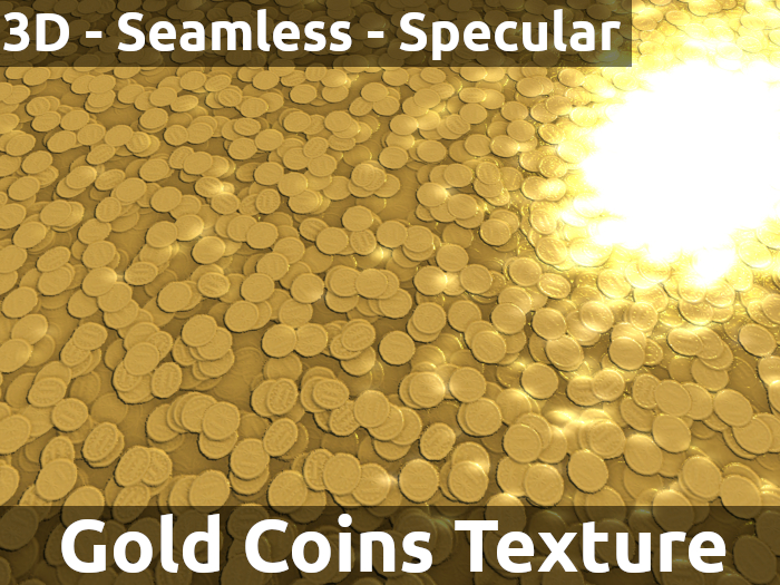 Second Life Marketplace - Gold Coins Texture | 3D Normal and Specular ...