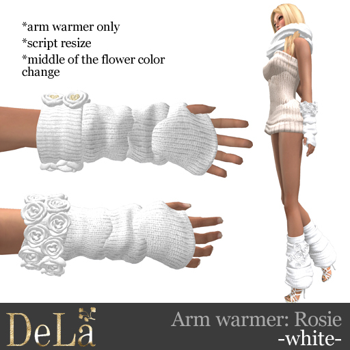 Second Life Marketplace - =DeLa*= Armwarmer "Rosie" White