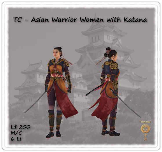 Second Life Marketplace - Asian Warrior Women with Katana