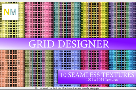 Second Life Marketplace - Grid Designer Patterns Kit 10 Seamless ...