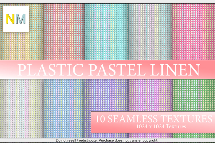 Second Life Marketplace - Plastic Pastel Linen Full Perm