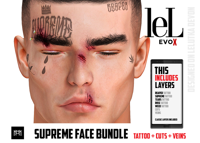 Second Life Marketplace - Supreme EvoX Face Bundle